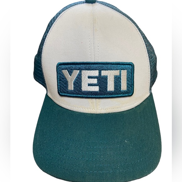 Yeti | Accessories | Retro Yeti Camping Mesh Snap Back Hiking Teal ...